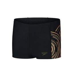 Speedo Badehose ''Aquashorts'' in Schwarz/ Orange | Gr.: 176