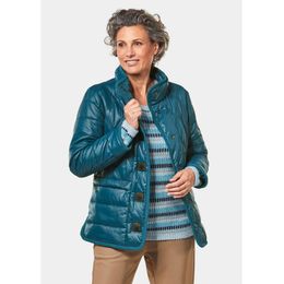 GOLDNER Steppjacke mit dekorativen Druckkn&ouml;pfen in dunkelpetrol | Gr.: 40