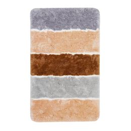 Homie Living Badteppich Rio Marina in lachs braun grau | Gr.: 55 x 65 cm