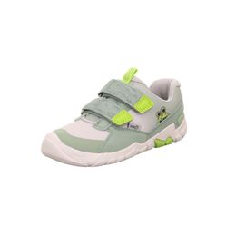 Superfit Barfu&szlig; Leder-Sneakers "Trace" in Gr&uuml;n/ Wei&szlig; | Gr.: 31