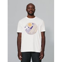 wat? Apparel T-Shirt Geometric Landscape 3 in Off White | Gr.: 54