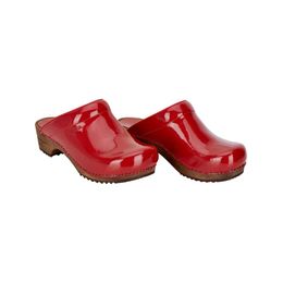 Sanita Comfortwear Clog "Wood-Classic Pat. Open" in Rot | Gr.: 36
