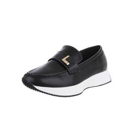 Ital-Design Halbschuh in Schwarz und Wei&szlig; | Gr.: 38