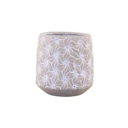 Chic Antique Colmar Blumentopf mit Blumenmuster in franz. grau | Gr.: M