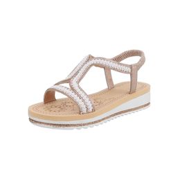 Ital-Design Sandale & Sandalette in Beige | Gr.: 37