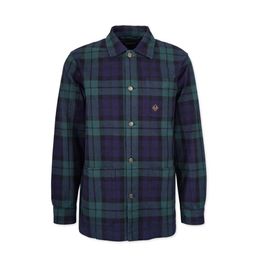 HONESTY RULES Jacket " Flannel Over Shirt " in dark-green-navy | Gr.: M