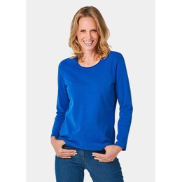 GOLDNER Shirt T-Shirt mit Rundhals in royalblau | Gr.: 46