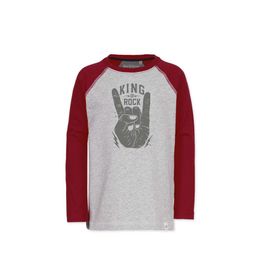 Band of Rascals Longsleeve " King of Rock Raglan " in rot | Gr.: 140