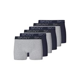 Skiny Retro Short / Pant Cotton in Grau / Blau | Gr.: S