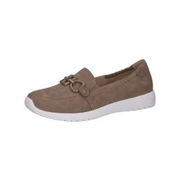 Caprice Leder-Slipper in Taupe | Gr.: 40