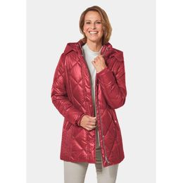 GOLDNER Longsteppjacke Longsteppjacke mit h&uuml;bschem Innenfutter in dunkelrot | Gr.: 42