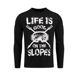 Key Largo Longsleeve "Slopes" in Schwarz | Gr.: L