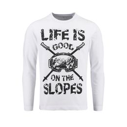 Key Largo Longsleeve "Slopes" in Wei&szlig; | Gr.: XXL