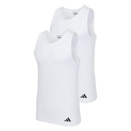 adidas Sportswear Unterhemd / Tanktop Active Flex Cotton Ergonomic in Wei&szlig; | Gr.: XL