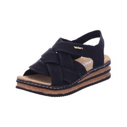 Rieker Keilsandaletten in schwarz | Gr.: 39