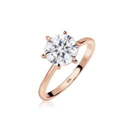 Elli Ring 925 Sterling Silber Verlobungsring in Rosegold | Gr.: 54