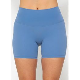 SASSYCLASSY Kurze Sportleggings in Blau | Gr.: XS