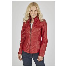 7eleven Lederjacke SEFEMA in Rot | Gr.: 40