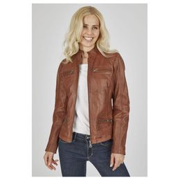 7eleven Lederjacke SETRINA in tabak | Gr.: 48