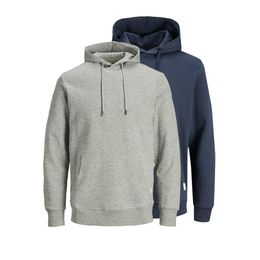 Jack & Jones Jack & Jones Sweatshirt / Hoodie Basic in Dunkelblau / grau | Gr.: M