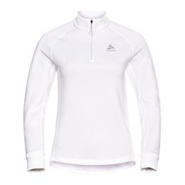 Odlo Longsleeve "Midlayer 1/2 Zip Berra" in Wei&szlig; | Gr.: M
