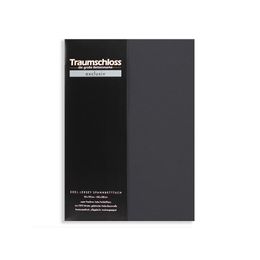 Traumschloss Exclusiv Edel-Jersey Spannbettlaken in anthrazit | Gr.: 90-100 x 200 cm