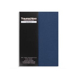 Traumschloss Exclusiv Edel-Jersey Spannbettlaken in marine | Gr.: 90-100 x 200 cm