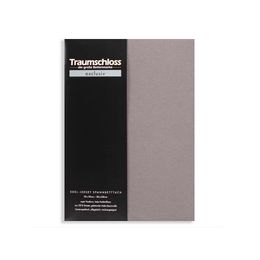 Traumschloss Exclusiv Edel-Jersey Spannbettlaken in grau | Gr.: 180-200 x 200 cm