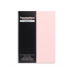 Traumschloss Exclusiv Edel-Jersey Spannbettlaken in puder (ros&eacute;) | Gr.: 140-160 x 200 cm