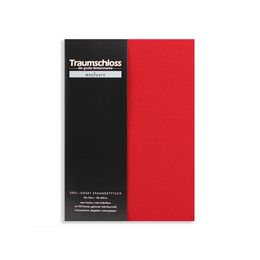 Traumschloss Exclusiv Edel-Jersey Spannbettlaken in rubin | Gr.: 180-200 x 200 cm