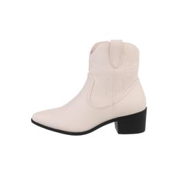 Ital-Design Stiefelette in Beige | Gr.: 39