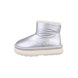 Ital-Design Stiefelette in Silber | Gr.: 38