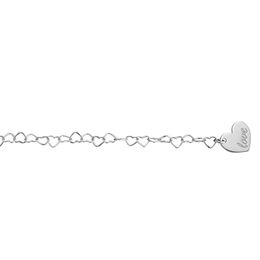 ONE ELEMENT Damen Fu&szlig;kette "Herz Fu&szlig;kettchen Rundankerkette Herz Fu&szlig;kettchen Rundankerkette", Silber 925 (Sterlingsilber), silber, Silber 925