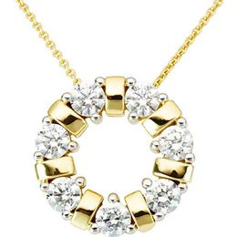 Firetti Damen Kettenanhänger "Schmuck Geschenk Gold 333 Halsschmuck Anhänger Kreis rund", Gelbgold 333, 1,61 g, gelb, Gelbgold 333, Schmuckanhänger,