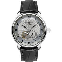 Zeppelin Herren Automatikuhr "Friedrichshafen Automatic Open Heart", schwarz, Armbanduhren, Armbanduhr, Herrenuhr, Made in Germany, Mechanische Uhr,