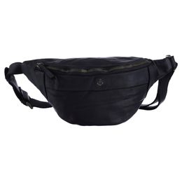 Harbour 2nd Damen Bauchtasche "Jamie", blau, Leder, unifarben, washed, Taschen, Umh&auml;ngetasche G&uuml;rteltasche mit Logo-Anh&auml;nger