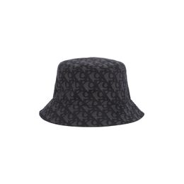 Damen Fischerhut "LOGO JACQUARD BUCKET HAT", schwarz, Calvin Klein Jeans, gemustert, mehrfarbig, Web, Kunstfaser, H&uuml;te