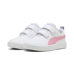 Sneaker Puma "Puma Rickie V Sneakers Kinder", Kinder, Gr. 27,5, lila (weiß pinkscape lila crush pink lila), Obermaterial: Synthetik, Textil, Leder; Futter: Textil; Innensohle: Textil; Laufsohle: TR (Thermoplastischer Gummi), Gummi, Schuhe Sneaker