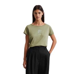 Marc O'Polo T-Shirt MARC O'POLO "aus leichtem Single Jersey", Damen, Gr. M, smooth sage, Obermaterial: 100% Baumwolle, unifarben, Basic, regular fit, U-Boot-Ausschnitt, Shirts