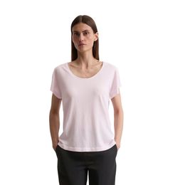 Marc O'Polo MARC O'POLO Damen T-Shirt "aus Viskose-Organic-Cotton-Mix", lila, Basic, Gr. L, unifarben, Obermaterial: 50% Baumwolle, 50% Viskose, Shirts