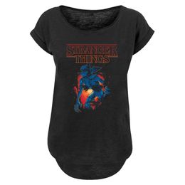 F4NT4STIC Long Cut T-Shirt Stranger Things DemoCave Netflix TV Series in schwarz | Gr.: XS