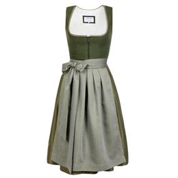 Edelnice Midi Dirndl Anni Leinen in grün | Gr.: 44