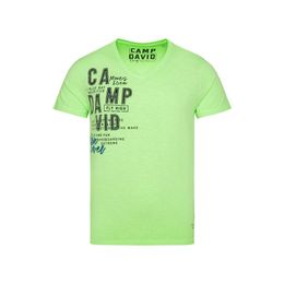 CAMP DAVID T-Shirt Herren Größe M hellgrün / schwarz