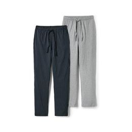 Tchibo - 2 Pyjamahosen - Herren - Gr. M - dunkelblau/gestreift