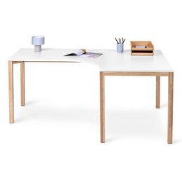 Tchibo - Eckschreibtisch - 170x120x75cm - braun - Holz / Eschen-Massivholz