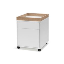 Tchibo - Rollcontainer mit Ablage - 47x51,5x61,5cm - braun - Holz / Eichenholz