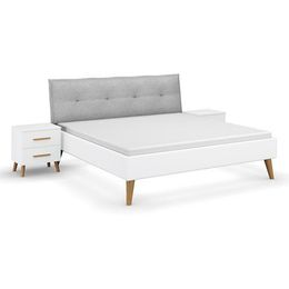 Rauch Bettanlage »Skandi« mit 2 Nachttischen - 288x219x109cm - braun - Holz