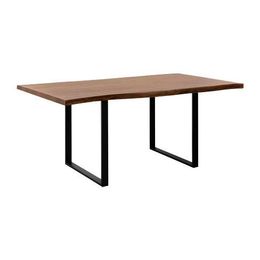 Eglo Tisch akazie hell - 180x90x76cm - schwarz - Akazienholz / Metall