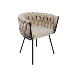 Eglo Stuhl »Manambolosy« - 63x54x106cm - schwarz - Polyester / Schaumstoff / Metall