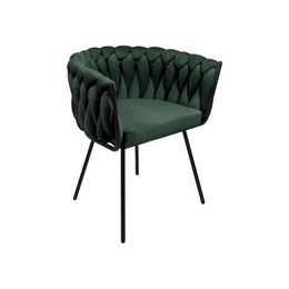 Eglo Stuhl »Manambolosy« - 63x54x106cm - schwarz - Polyester / Schaumstoff / Metall